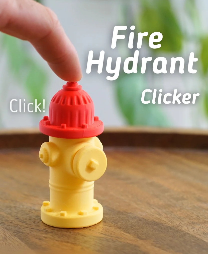 Fire Hydrant Clicker • 3D Prints by Vera's Arts & Dice